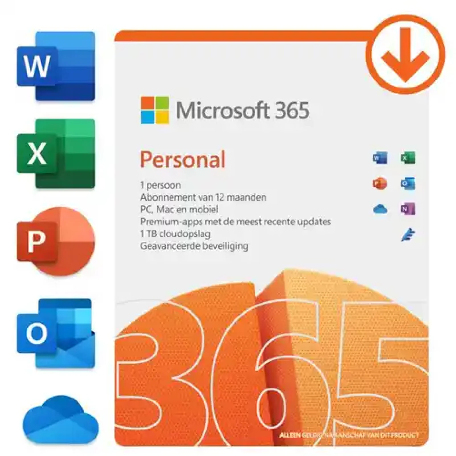 Microsoft 365 Personal For 1 User 1 TB Storage Subscription Annual ...